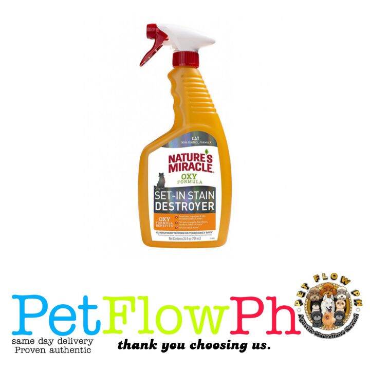 Natures miracle oxy formula cat set in stain destroyer 709ml spray | Lazada PH