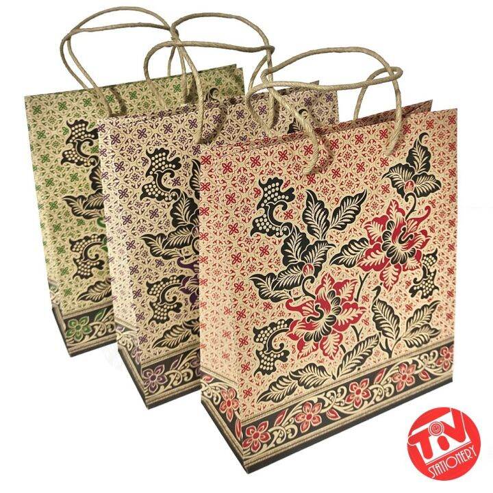 Paperbag | Goodie Bag Kraft Batik (1 pack = 10 pcs) | Lazada Indonesia
