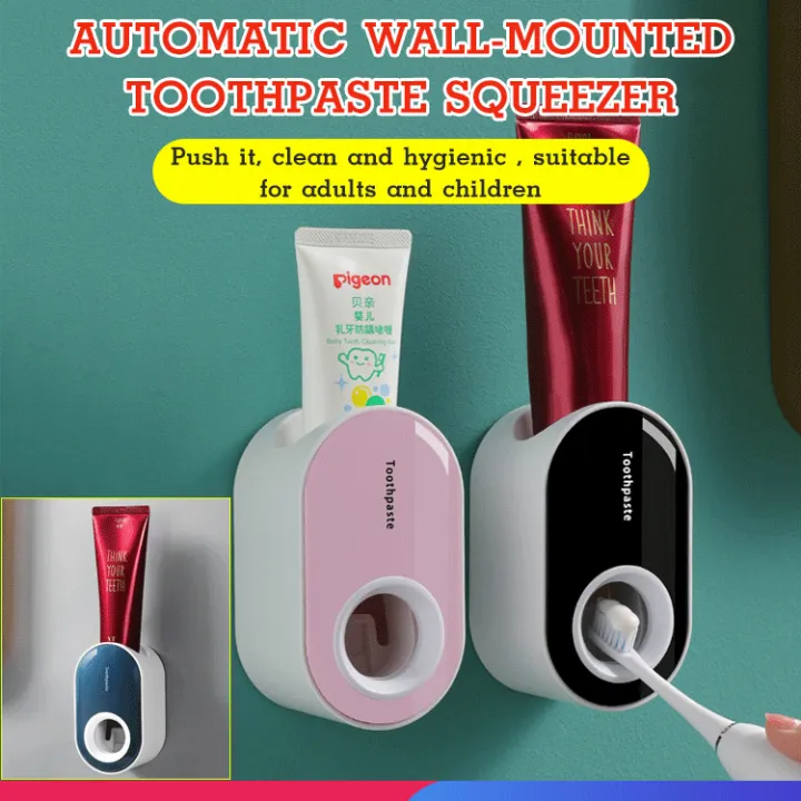 Automatic Wall-Mounted No-Punch Toothpaste Squeezer | Lazada PH