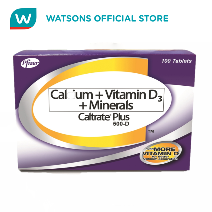 CALTRATE PLUS Calcium + Vitamin D3 + Minerals 500-D Sold per piece ...