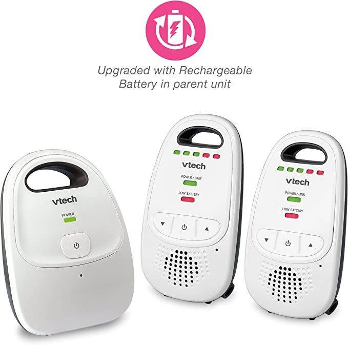 VTech DM112-2 Upgraded Audio Baby Monitor. 2 Parent Units with ...