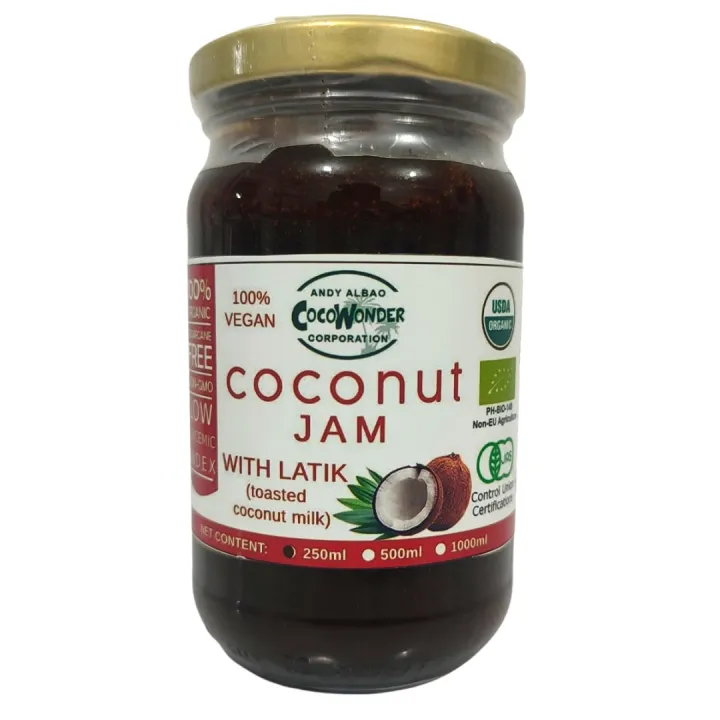 CocoWonder Organic Coconut Jam with Latik -Toasted Coconut Milk (250ml ...