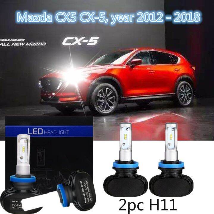 Bright H11 LED Head Lamp Headlights for Mazda CX5 CX-5 year 2012 - 2018 Head Light Bulb Headlamp ...