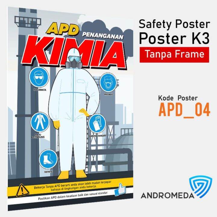 Safety Poster K3 : APD Kimia Chemical Alat Pelindung | Lazada Indonesia