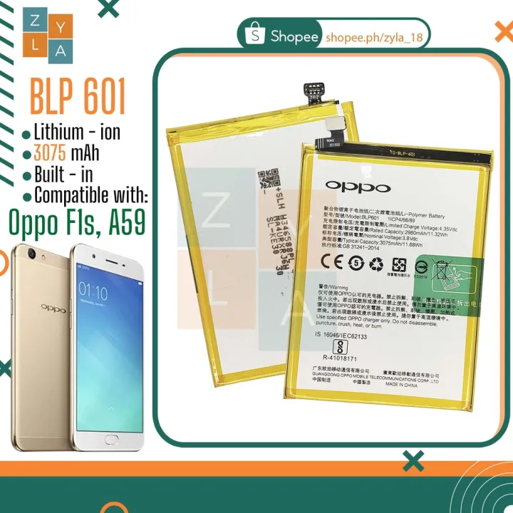 OPPO A59, F1s BATTERY BLP601 (Original Equipment Manufacturer) | Lazada PH