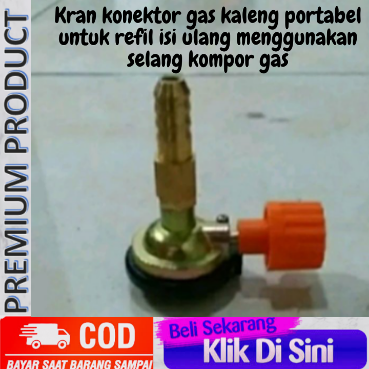 Kran Konektor Gas Kaleng Portabel Untuk Refil Isi Ulang Menggunakan ...