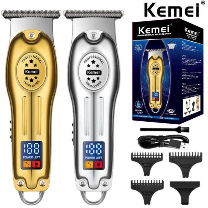Kemei KM-678 Original Full Metal Professional Clipper For Men Lithium Beard Trimmer Electric ...