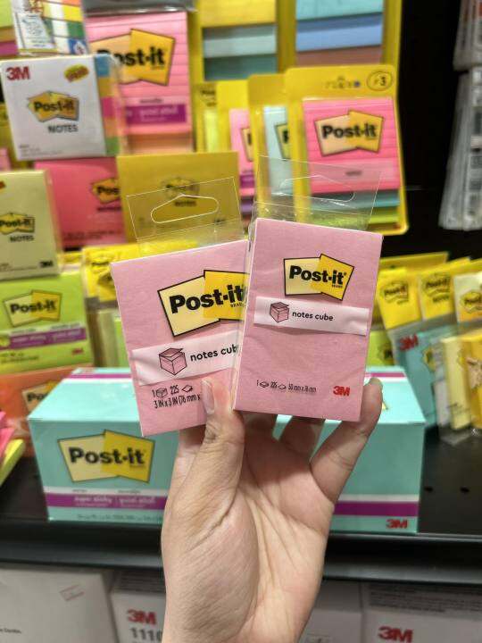 Post-it กระดาษโน้ตลูกเต๋า รุ่น 656 สีพาสเทล 2 ขนาด | Lazada.co.th