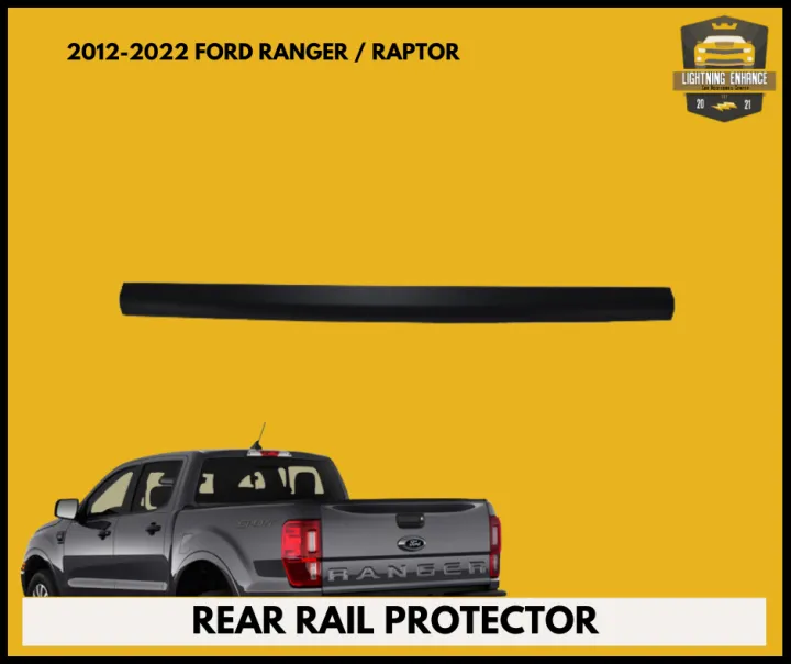 2012-2022 FORD RANGER / RAPTOR Black Rear Rail Protector / Rear Door ...