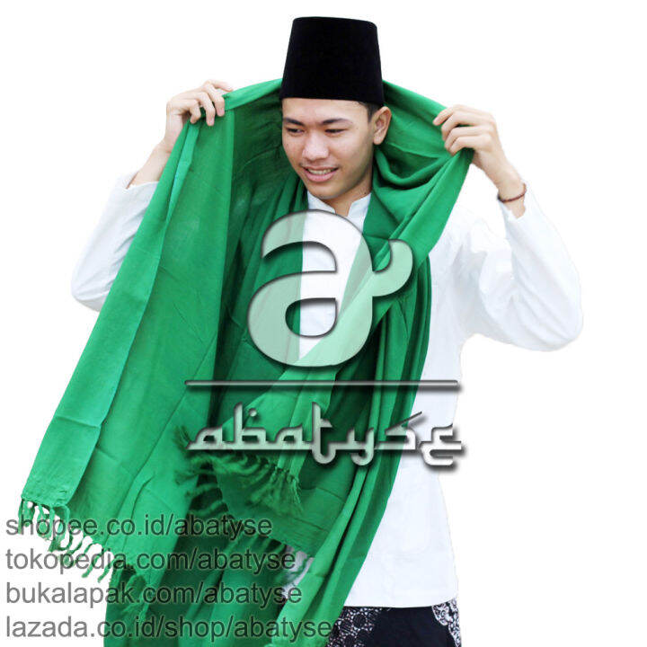 Sorban Rida Hijau Polos Panjang Rida Rayon Surban Habib Kashmiri Polos ...