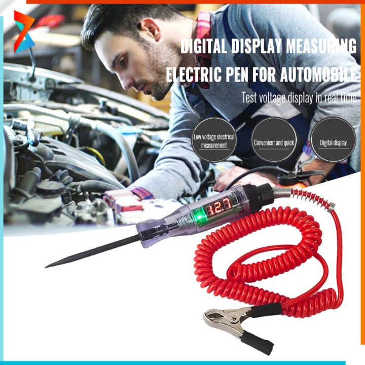 Auto Circuit Tester Car Digital Voltage Tester Circuit Long Probe Pen ...