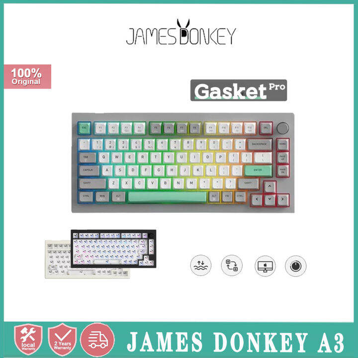 James Donkey A3 Wireless Mechanical Keyboard Kit 75% with Knob Volume | Lazada PH