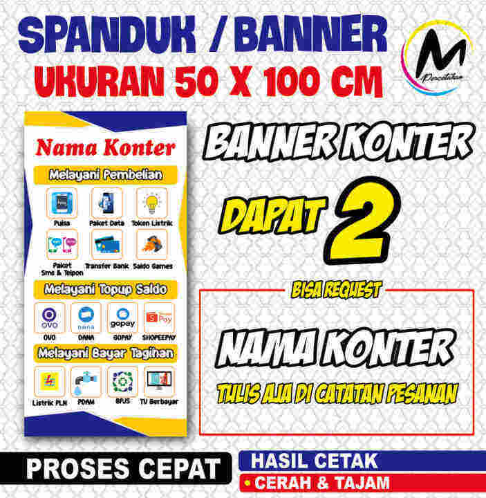 Cetak Banner Konter Logo | Lazada Indonesia