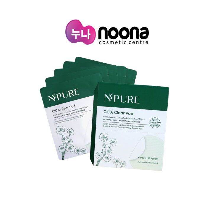 NPURE CICA CLEAR PAD 5 POUCH 4 GRAM ( 1 BOX ISI 5 PADS) ) | Lazada ...