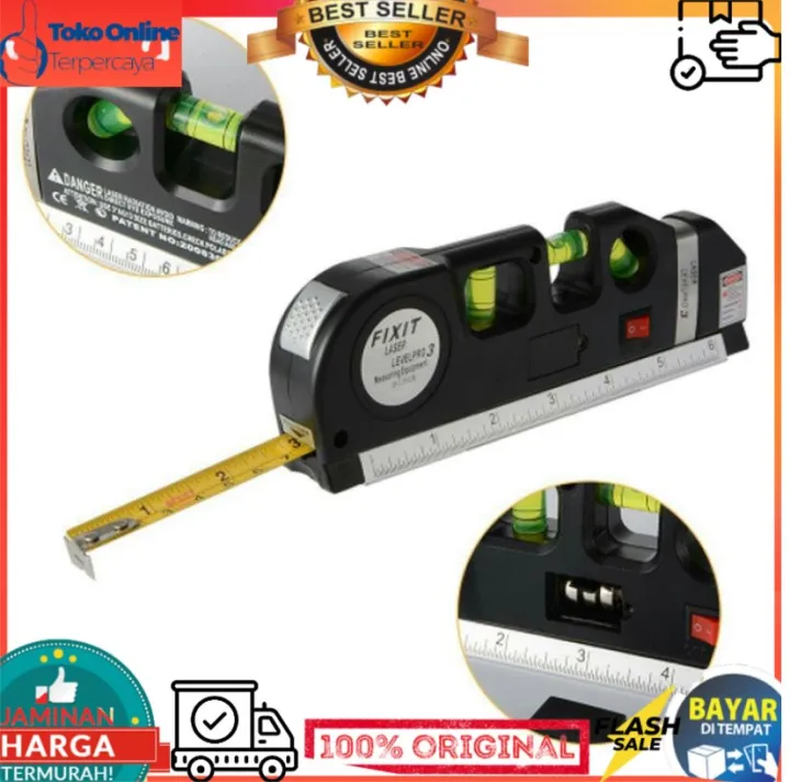 [PROMO] Fixit Levelpro3 Penggaris Laser Waterpass Meteran Laser Manual ...