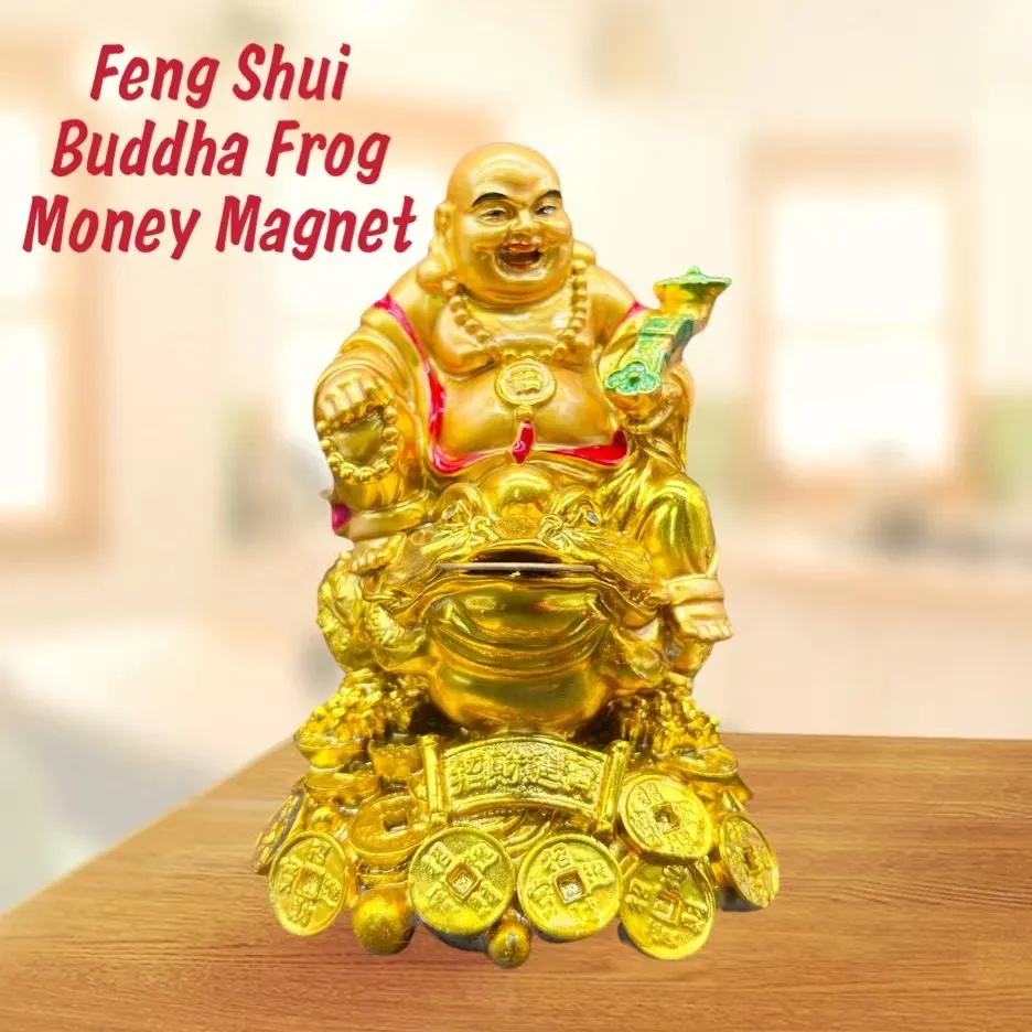 Golden Laughing Buddha Money Frog