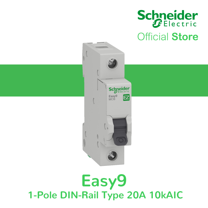 Schneider Easy9 IEC 1P 20A C DIN-Rail Type Miniature Circuit Breaker ...