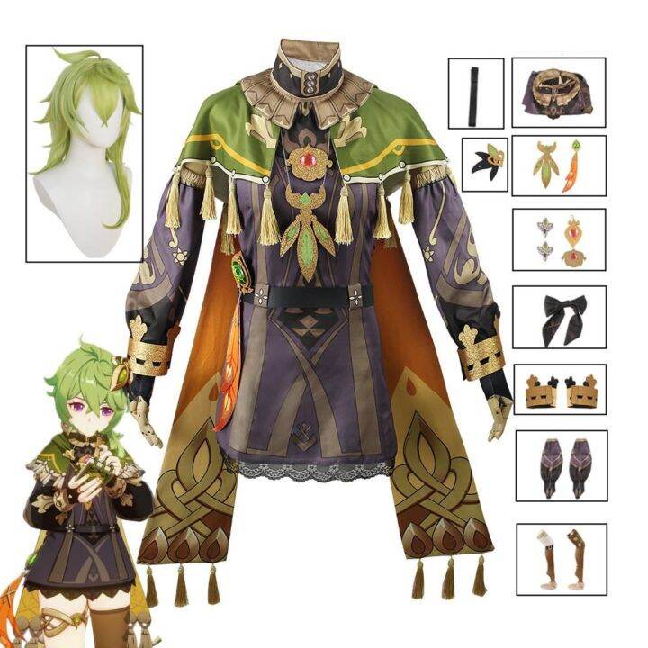 【Ready Stock😎】 Anime Genshin Impact Cosplay Costume Collei Sumeru ...