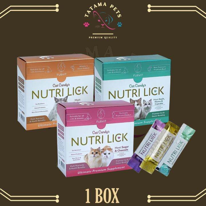 Furvit Cat Candy Nutri Lick 1 Box / 40 Sachet - (Salmon / Chicken ...