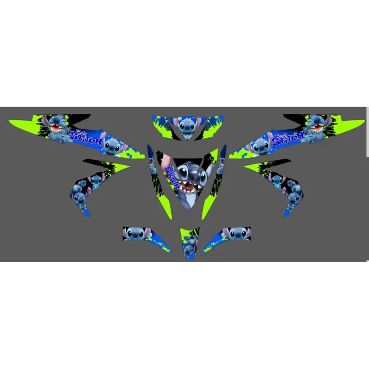 Decals, Sticker, Motorcycle Decals for Honda Beat fi 110 V2, Stitch ...