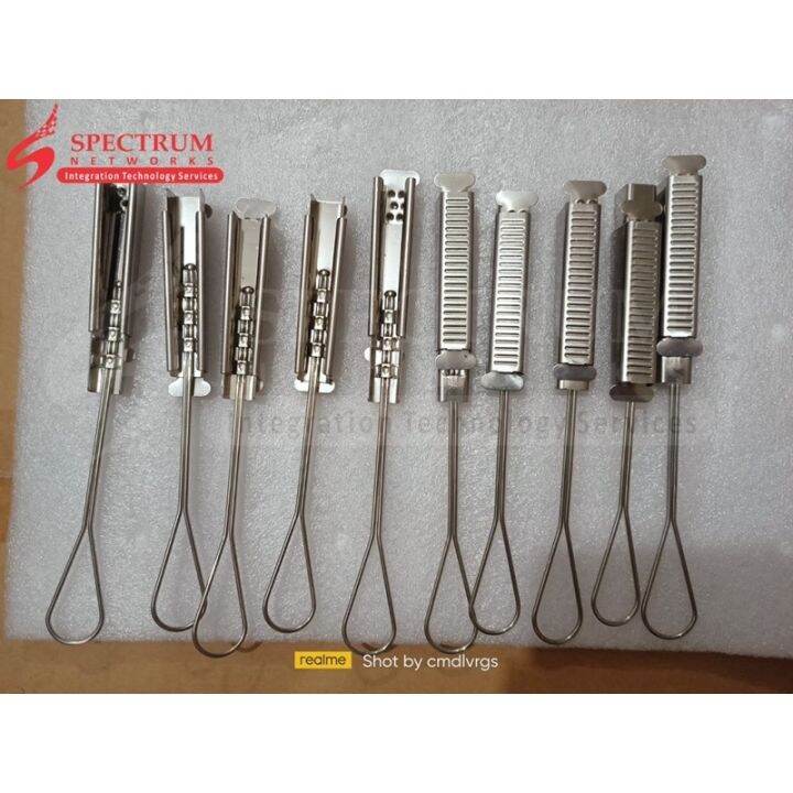 FTTH High Tension Flat Cable Fitting Fiber Optic P Clamp Drop Cable ...