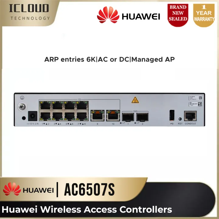 Huawei AC6507S|mainframe (10*GE ports, 2*10GE SFP+ ports, with the AC ...