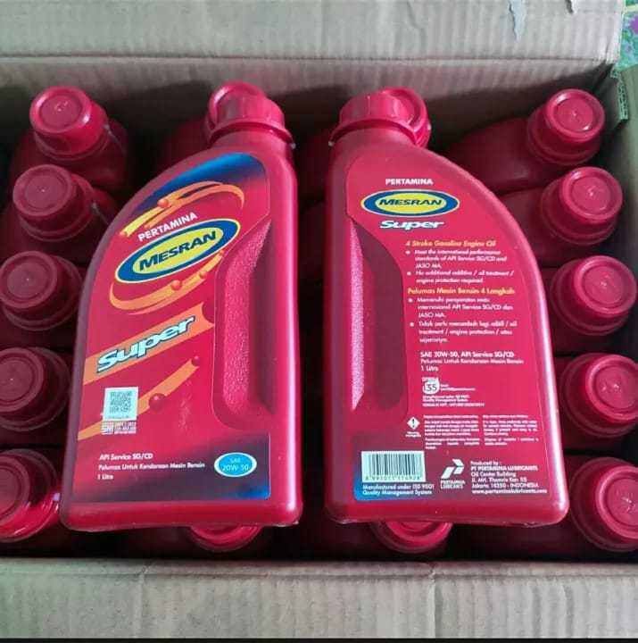Oli Pertamina Mesran Super 1L Harga 1Dus Lebih Murah | Lazada Indonesia