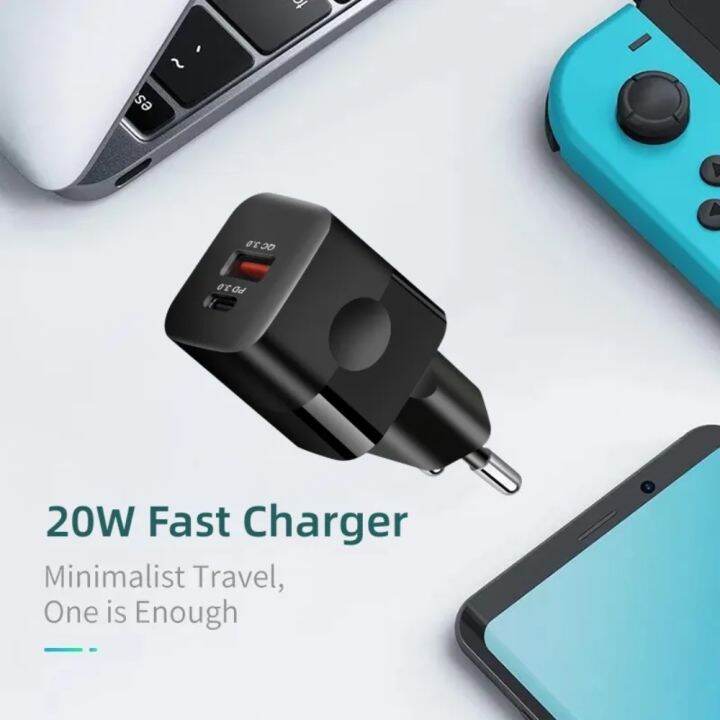 Adaptor Kepala Charger USB Type C Dual Port Fast Charging 20W | Lazada ...