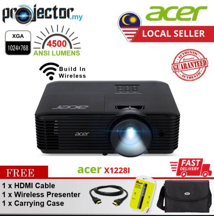 Acer X1228i XGA 4500 ANSI Lumens WiFi / Wireless DLP Projector, High ...