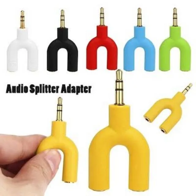 3.5mm Audio Adapter U-type Audio Converter Earphone Connector Headset ...
