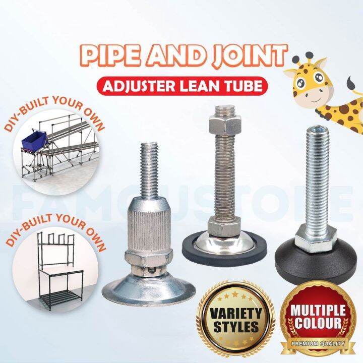 Famoustore Adjuster Lean Tube Metal Pipe Connector Pipe Fittings Metal ...