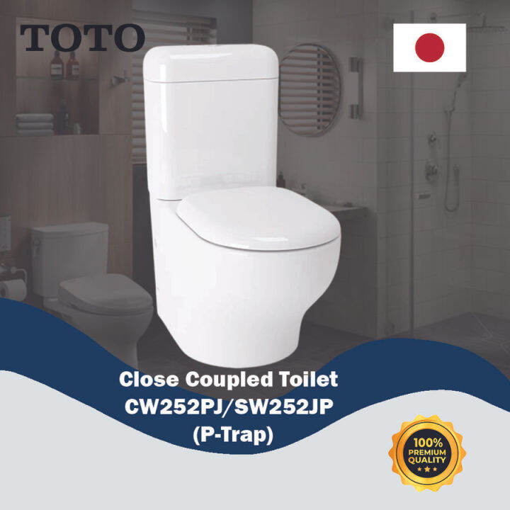 TOTO Closet Duduk CW635PJ P-Trap | Lazada Indonesia