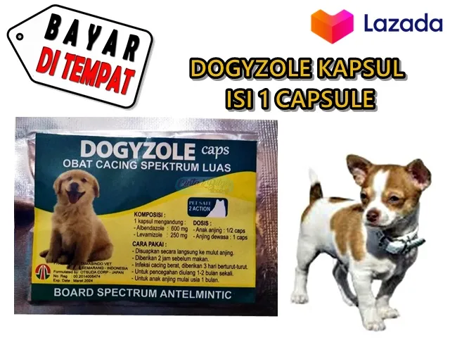OBAT CACING ANJING SPEKTRUM LUAS OBAT CACINGAN ANJING DOGYZOLE CAPS ...