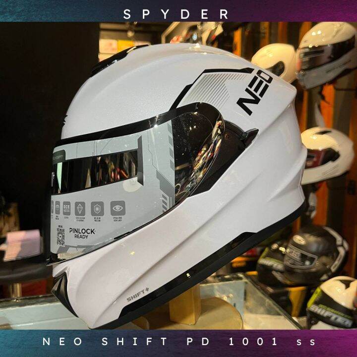 spyder helmet neo shift pd 1001 ss gloss white cmph | Lazada PH