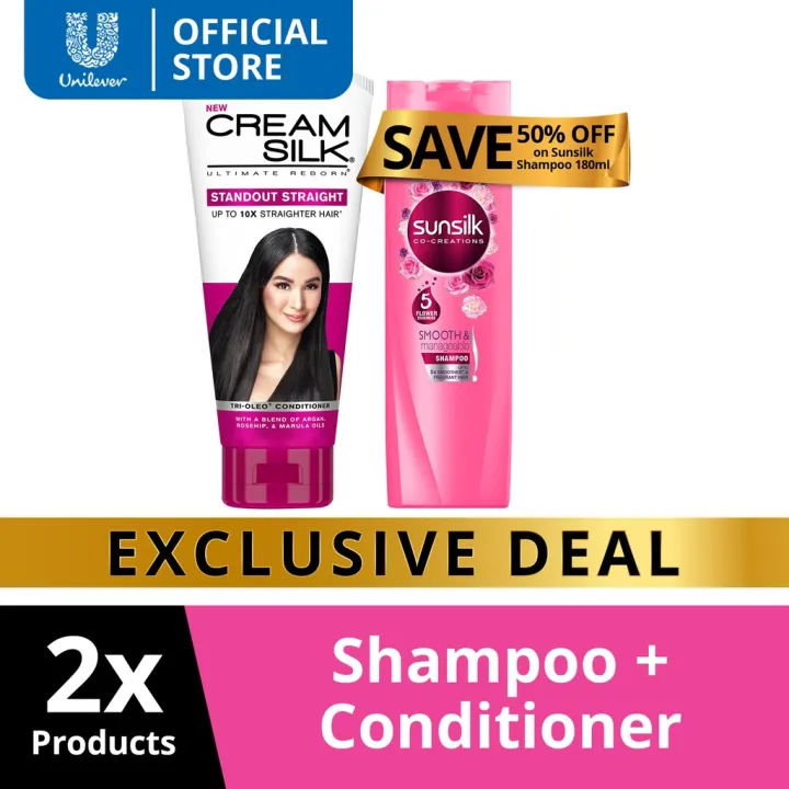 Cream Silk Tri-Oleo Conditioner And Sunsilk Shampoo Pink Promo Pack ...