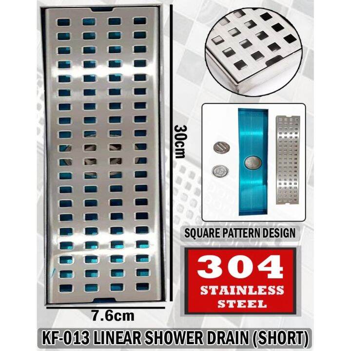 Rectangular Linear Shower Floor Drain Long Linear Drainage Channel Drain for Hotel Bathroom ...