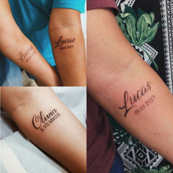 HBESTY.2 Custom Tattoo Names And Date Temporary Tattoo Stickers request ...