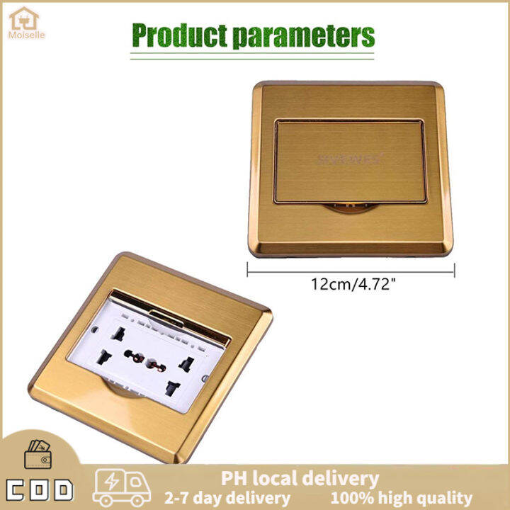 Universal 250V floor grounding socket with 6 claw sockets, suitable for ...