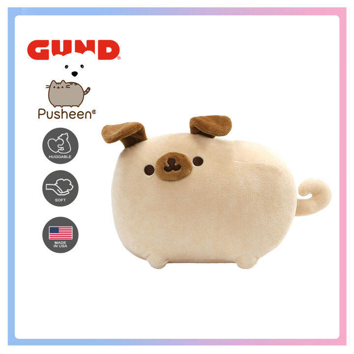Gund Pugsheen Dog Plush Stuffed Animal with Poseable Ears, Tan, 9.5 ...