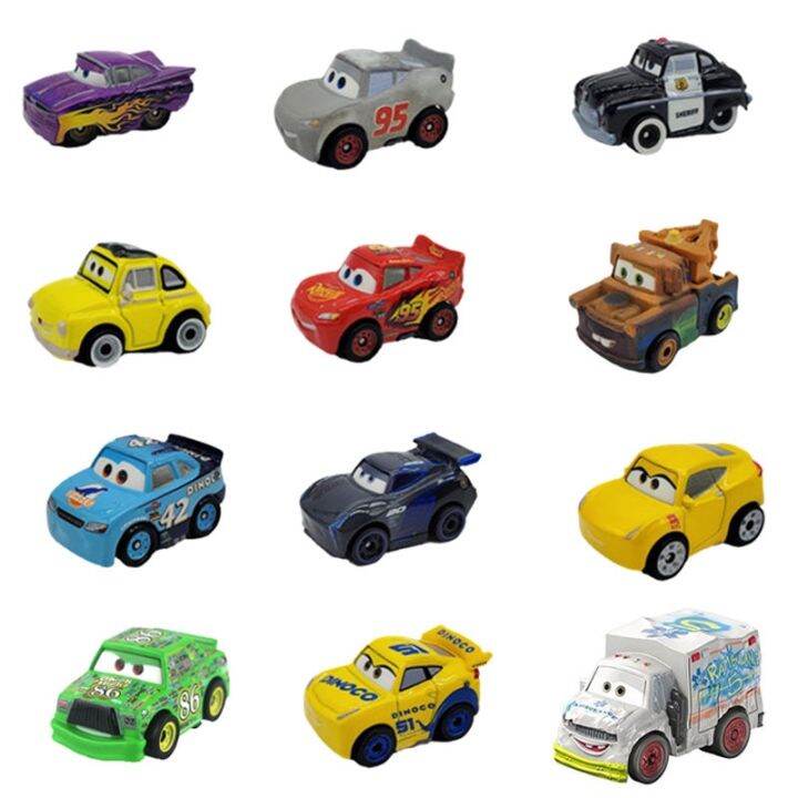 Disney Pixar Cars Lightning McQueen Mini Sheriff Cruz Ramirez Mater ...
