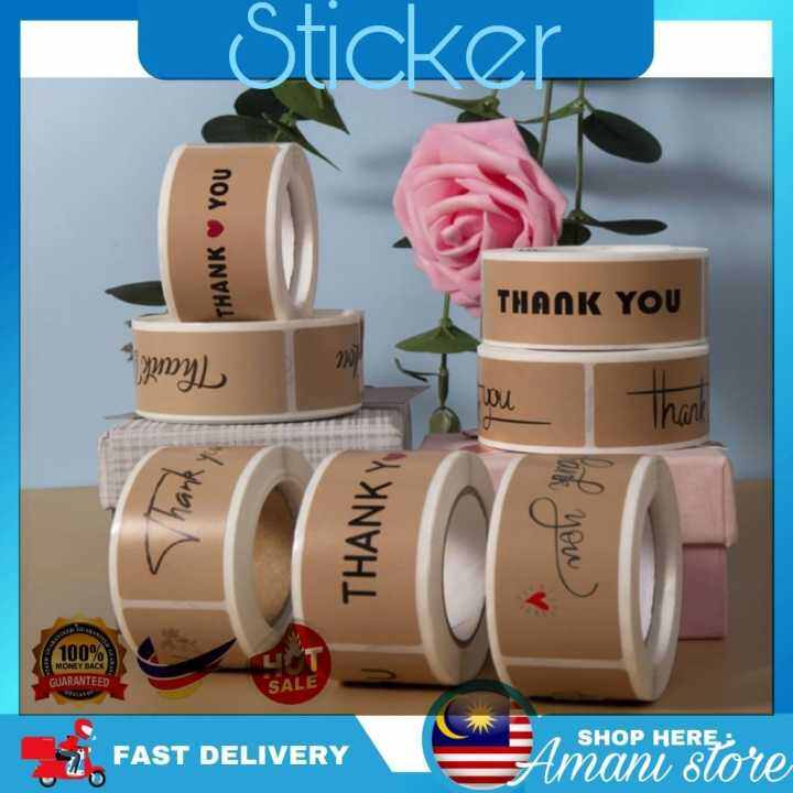 Thank you sticker Label Thank you Sticker dapur Gift label Doorgift ...