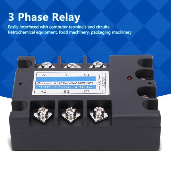 3 Phase Solid State Relay SSR‑3/032‑4880A DC‑AC 480V Distribution ...