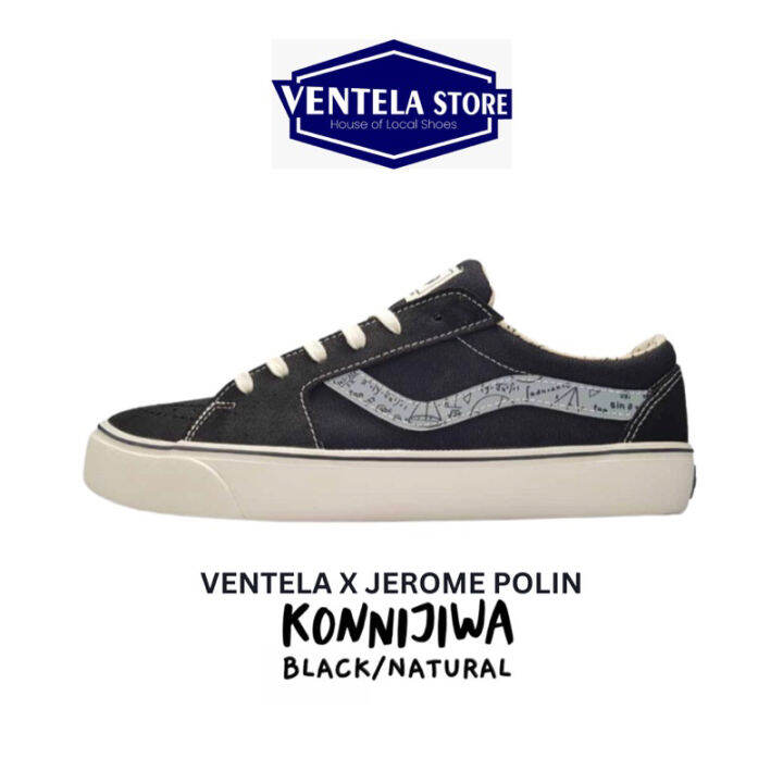 Sepatu Hitam Ventela x Jerome pollin Konnijiwa Hitam | Lazada Indonesia