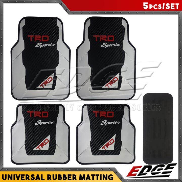 Universal Rubber Matting - Toyota TRD - 5pcs/SET // car mat floor guard ...