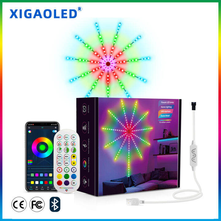 LED Fireworks Light Wifi Smart Light Strip Music Sync Atmosphere lamp ...