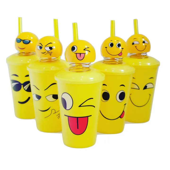 12 Gelas Emoji Tempat Air Minum Unik Emoticon Peer Emo Mug Wadah Emosi ...