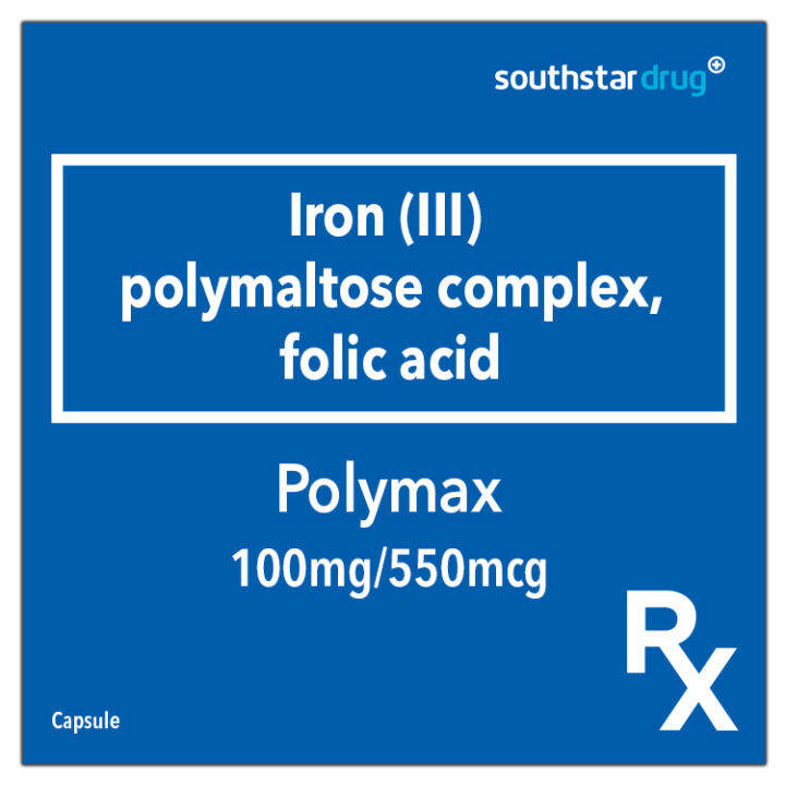 Rx: Polymax 100mg / 550mcg Capsule | Lazada PH
