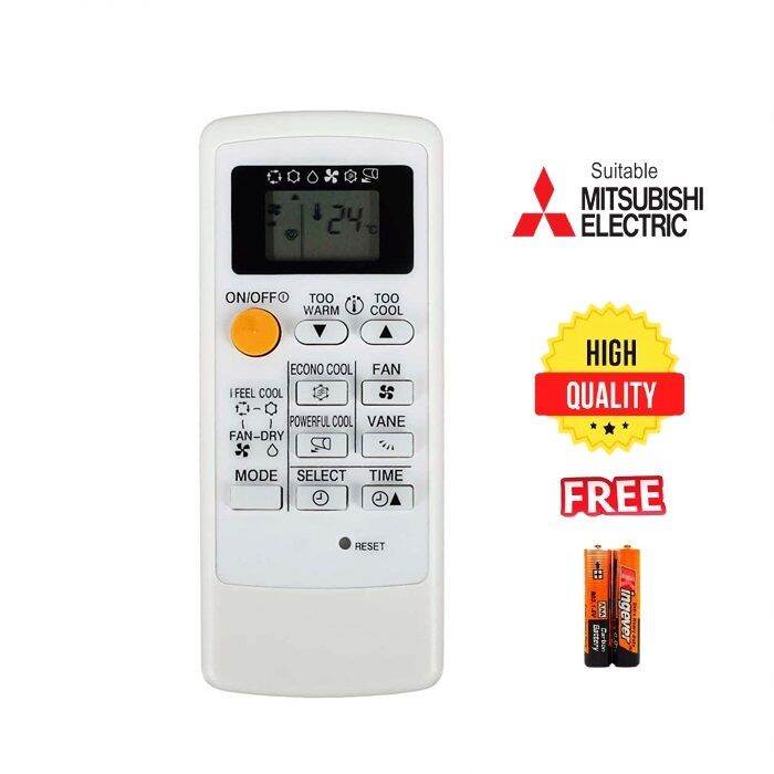 Mitsubishi Aircon Remote Control Replacement MP04B MP02B KFR-36G/H MSH-CB12VD KF-23G (Black ...