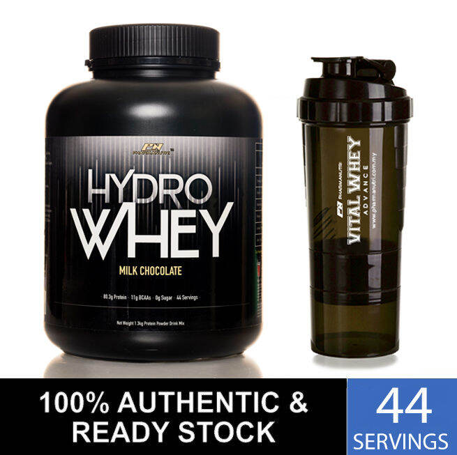 Pharmanutri Hydro Whey 1.3kg, 80.3g Protein, 44 Servings, 0g Sugar, 11g ...