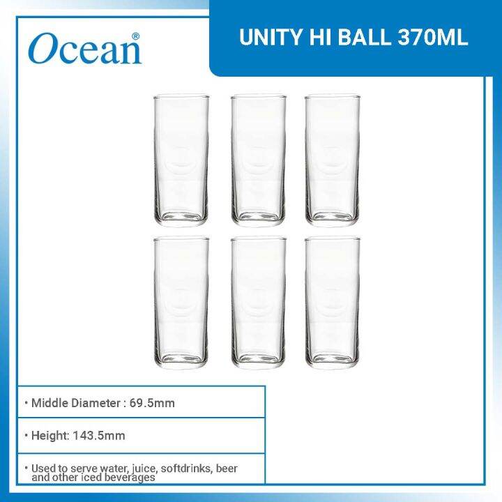 Ocean Glassware Unity Hi Ball Tumbler 370ml / 13oz Set Of 6 | Lazada PH